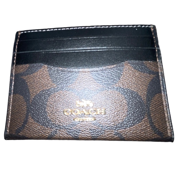 Coach | Accessories | Nwt Coach Signature Slim Id Credit Card Holder ...